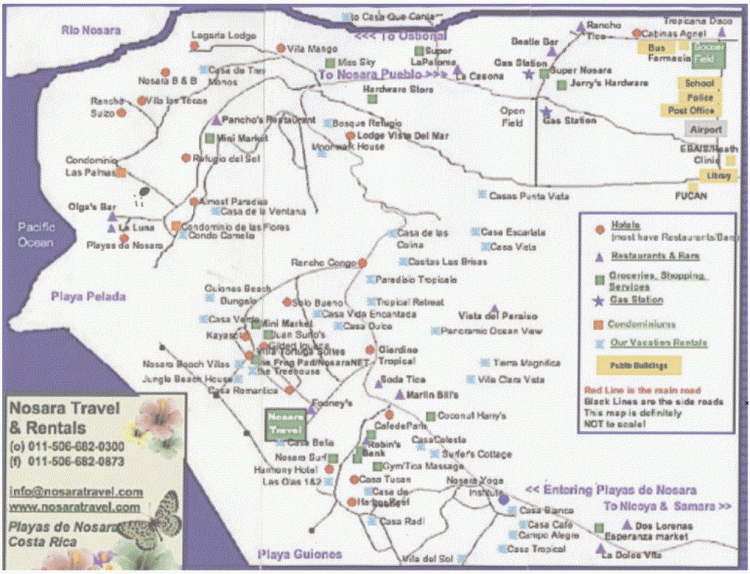 Nosara, Costa Rica – Surfing Vacation Reference Map – wilbgeo.wordpress.com